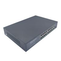 China 16 Port 100M PoE Switch 2 Gigabit Uplink 1 SFP Slot 250m Distance Fanless for sale