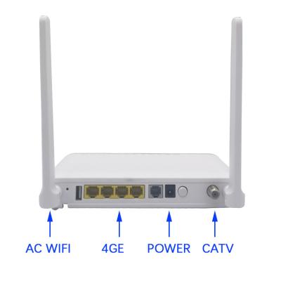 China ZTE Chipset FTTH GPON ONU ONT 4GE CATV AC WiFi 2.4GHz 5G F673v for sale