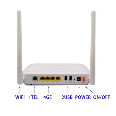 China 4GE Dual Band AC WiFi GPON EPON ONU HG6143D FTTH Optical Network Terminal 12V for sale