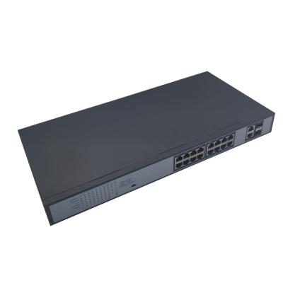 China 18 Port Managed Fiber Switch 1000M SFP 8 Gigabit Ethernet Ports VLAN QoS for sale