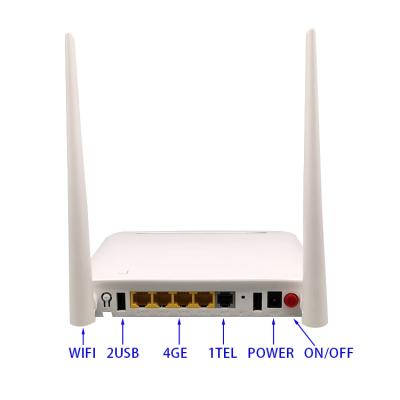 China ZTE F122 XPON ONT Dual Band WiFi 4GE 2USB 2.4G 5G AC1200 GPON EPON Optical Network Terminal for sale