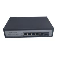China 4 Port Gigabit PoE Switch with 1 SFP Uplink 30W per Port 1000Mbps for sale