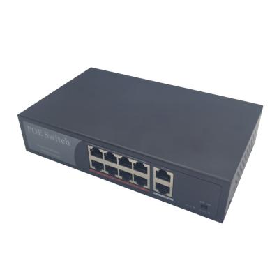China HK-8F 8 Port 100M PoE Switch with 2 Uplink Ports 30W IEEE802.3af/at for sale