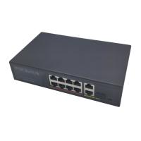 China 8 Port Gigabit PoE Switch with 2 Uplink and 1 SFP Slot 250m Transmission for sale