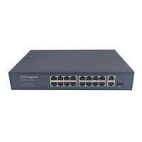 China HK-16F 16 Port PoE Switch 100M with 2 Gigabit Uplink and 1 SFP Slot 30W for sale