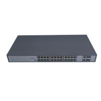 China 24 Port Gigabit PoE Switch with 2 SFP Uplink 250W 30W per Port for sale