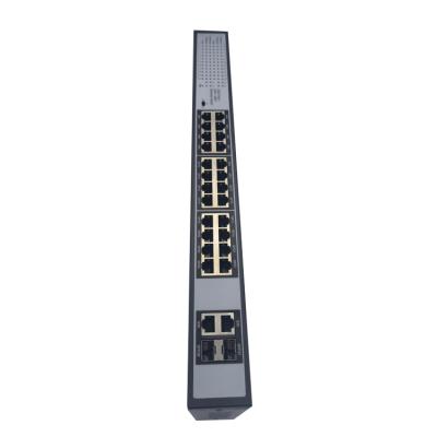 China 24 Port Gigabit PoE Switch with 2 SFP Uplink 250W 30W per Port for sale