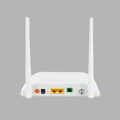 China XPON ONU 1GE 1FE WiFi CATV GPON EPON ONT 300Mbps FTTH Triple Play for sale