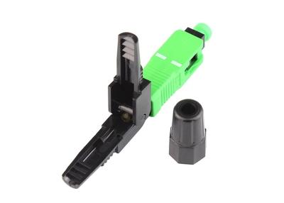 China SC APC Fiber Optic Quick Connector Type B - 55mm x 9mm Size with ≤0.3dB Insertion Loss and ≥50dB Return Loss for sale