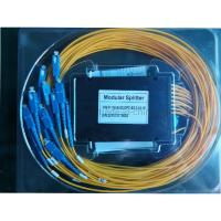 China FTTH 1:32 SC APC Cassette Box Fiber Optic PLC Splitter - 1260-1650nm Wavelength, -40°C to 85°C Operating Range for sale