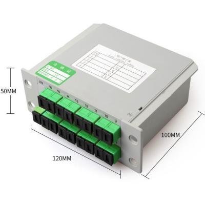 China Box Type 1x16 Fiber Optic PLC Splitter SC APC -40°C to +85°C Temperature Range 1260-1620nm Wavelength for sale