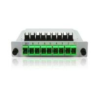 China 1×8 SC APC Cassette Fiber Optic PLC Splitter with 1260-1620nm Wavelength and -40°C to +85°C Operating Range for sale
