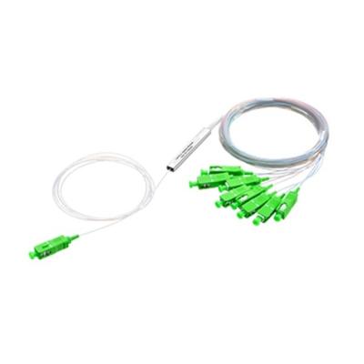 China FTTH Blockless 1x8 Steel Tube Mini Fiber Optic PLC Splitter with 1260-1650nm Wavelength and -40°C to 85°C Operating Range for sale
