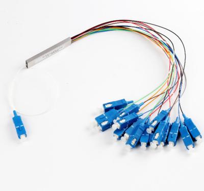 China 1x16 Steel Tube Mini Module Fiber Optic PLC Splitter for FTTH - 1260-1650nm Wavelength, -40°C to 85°C Operation for sale