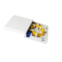 China FTTH 2 Ports Fiber Optic CTO Box Socket Panel 86mm x 86mm x 23mm for Network Access for sale