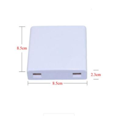 China FTTH 2 Ports Fiber Optic Terminal Box 86x86x23mm for Indoor Outdoor Cable Termination for sale