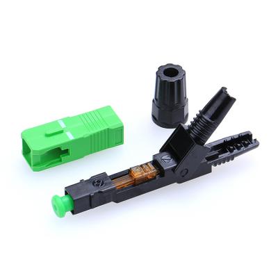 China 50mm FC Fiber Optic Quick Connector for FTTH Applications - Single-Mode FC-APC Field Assembly Connector Under 50.5mm Length for sale