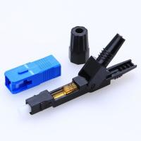 China LC Fiber Optic Fast Connector with 125-128μm Ferrule Hole, 500 Mating Cycles, -40°C to +85°C Temperature Range for sale