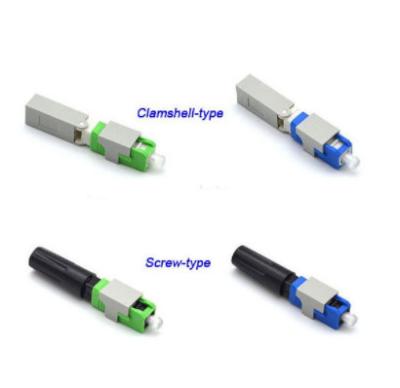 China Type C SC APC 50mm Field Assembly Optical Fiber Fast Connector for FTTH Networks with 0.25dB Insertion Loss for sale