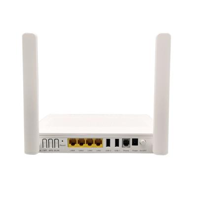 China HK668 AC WiFi GPON ONU 4GE 1POTS FTTH Modem 2.4G 5G Dual Band Compatible with Huawei ZTE Fiberhome OLT for sale