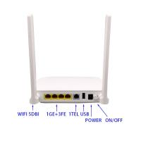 China OEM HK739 XPON ONU ONT Router 1GE 3FE 1TEL WiFi 2.4G 5dBi Dual Mode GPON EPON for sale