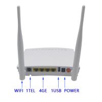 China OEM HG130Z XPON ONU 1GE 3FE 1TEL 2.4G WiFi 12VDC 20KM Transmission for sale