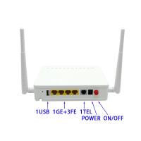 China ZTE F663 GPON ONU Router with 2.5Gbps Downstream, 1GE+3FE Ports, 5dBi WiFi, and Dual TEL Support for sale