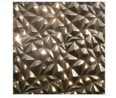 China PVD Mirror Ss Perforated Sheet Stamped Finish Stamping 304 Stainless Steel Plate for sale