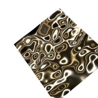 China Water Ripple Embossed Stainless Steel Sheet STS 430 STS 201 PVD Color Coating for sale