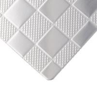 China Square Pattern Embossed Stainless Steel Sheet 0.3mm 304 443  Hairline Surface for sale