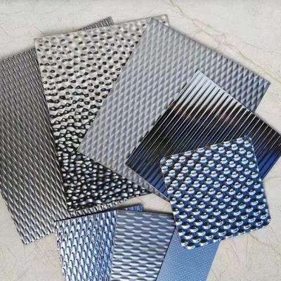 China 304 Customized Embossed Stainless Steel Sheet Cold Rolled Color Decorative Interior for sale