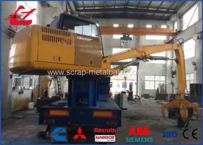 China 86kW Mobile Hydraulic Metal Scrap Logger Baler With Remote Control for sale
