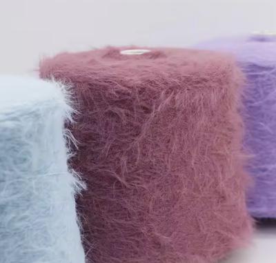 China 9 Gauge Fluffy Soft Feather Yarn Hand Knitting Comfortable  Knitting Yarn for sale