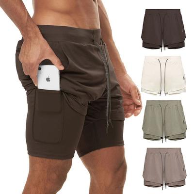 China Anti-Wrinkle Wholesale Mens Shorts Sports Jogger Running Shorts 2 In 1 Mens Shorts Running Sport Jogger Shorts for sale