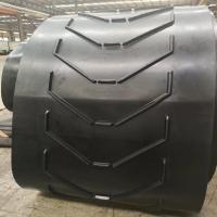 China MWIN EP200 Chevron Pattern Conveyor Belt 400-2500mm Width for Incline Material Handling for sale