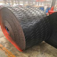 China MWIN EP200 Chevron Pattern Conveyor Belt 400-2500mm Width for Incline Material Handling for sale