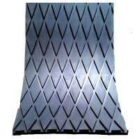 China Black Rubber Pulley Lagging 100mm to 2000mm Width Diamond Pattern for Conveyor for sale