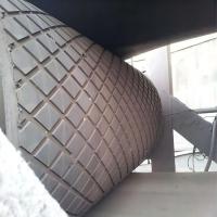 China Black Rubber Pulley Lagging 100mm to 2000mm Width Diamond Pattern for Conveyor for sale