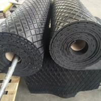 China Black Rubber Pulley Lagging 100mm to 2000mm Width Diamond Pattern for Conveyor for sale