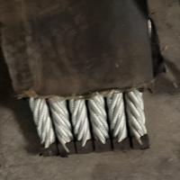 China MWIN Rubber Coated Flat Seel Wire Rope Designed For Mining Balance System for sale