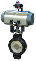 China PN16 pneumatic actuator  control butterfly valves with best price for sale