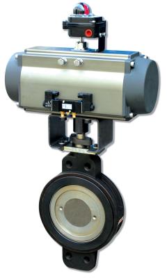 China PN16 pneumatic actuator  control butterfly valves with best price for sale
