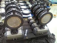 China PN16 pneumatic actuator  control butterfly valves with best price for sale
