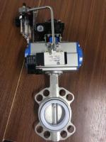 China Air Operated Butterfly Valve By Spring Return Double Acting Pneumatic Actuator for sale