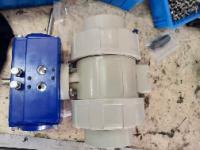 China Double Acting Pneumatic Actuator PVC ball valve with pneumatic actuator for sale