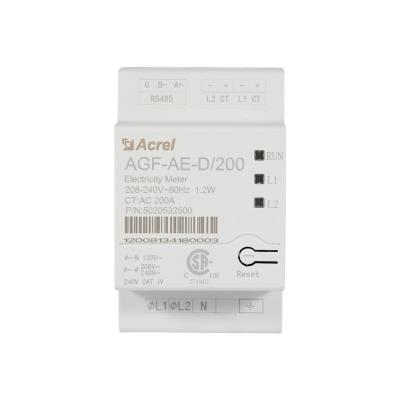 China Acrel AGF-AE-D/200 Energy Meter Din Rail Single Phase Three Wires with UL certification for sale