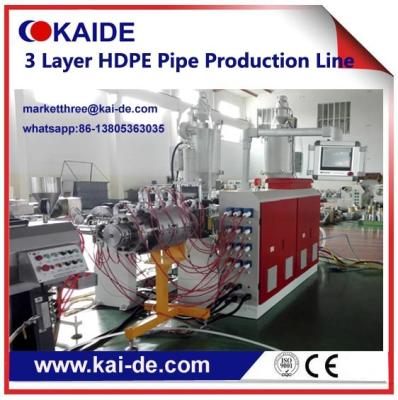 China 20-110mm HDPE irrigation pipe extrusion machine three layer High speed Cheap price for sale