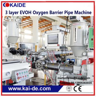 China PERT/EVOH oxygen barrier pipe production line 3 layer EVOH pipe extrusion machine Supplier for sale
