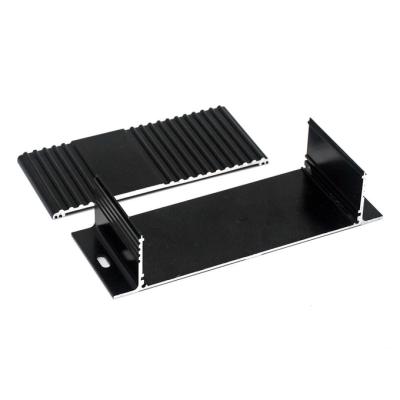 China Al6063-T5 PCB Extruded Aluminum Box , 2pcs Baffle Aluminum Extrusion Enclosure for sale
