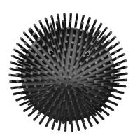 China Anti Erosion Round Aluminum Heat Sink Extrusion Dia 133mm For 50W LED for sale